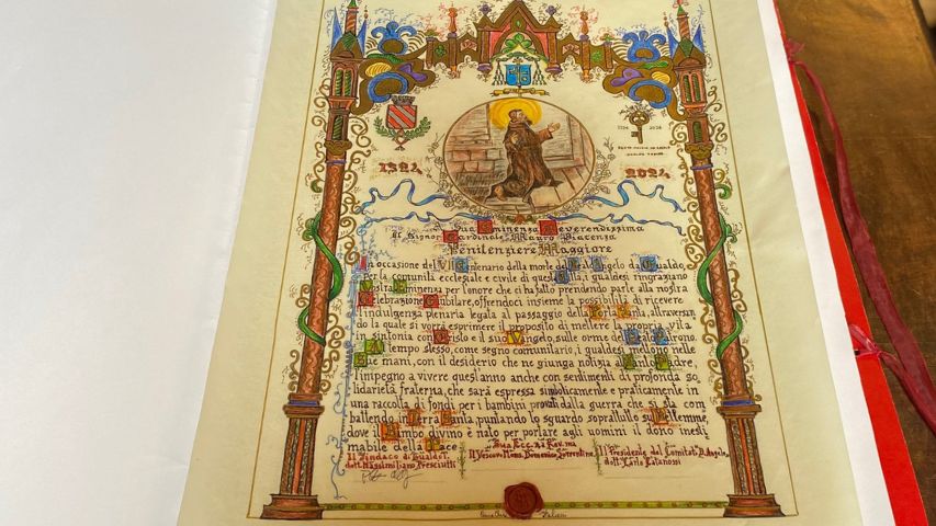 Ricevuta in municipio Anna Villani, autrice della pergamena consegnata ...